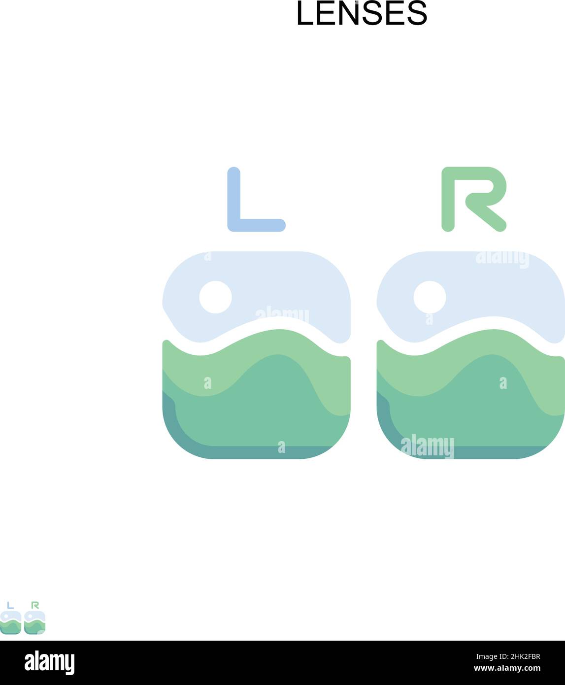 Lenses Simple vector icon. Illustration symbol design template for web ...