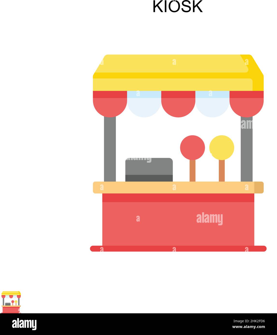 Kiosk Simple vector icon. Illustration symbol design template for web mobile UI element Stock ...