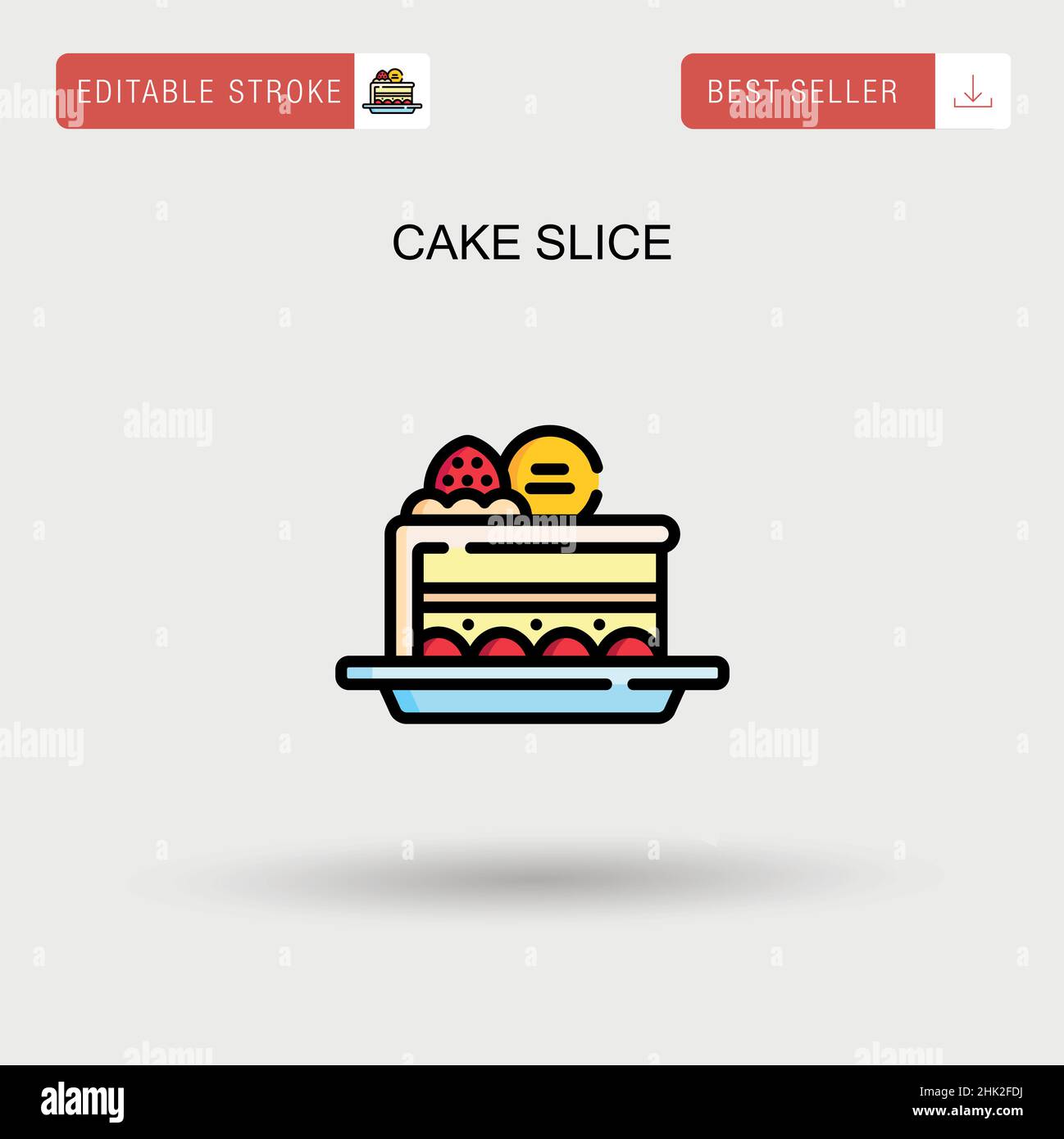 Cream cake isolated slice Stock Vector Images - Alamy