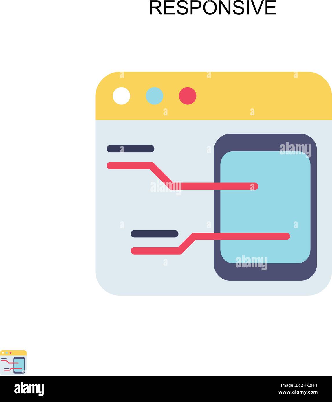 Responsive Simple vector icon. Illustration symbol design template for ...