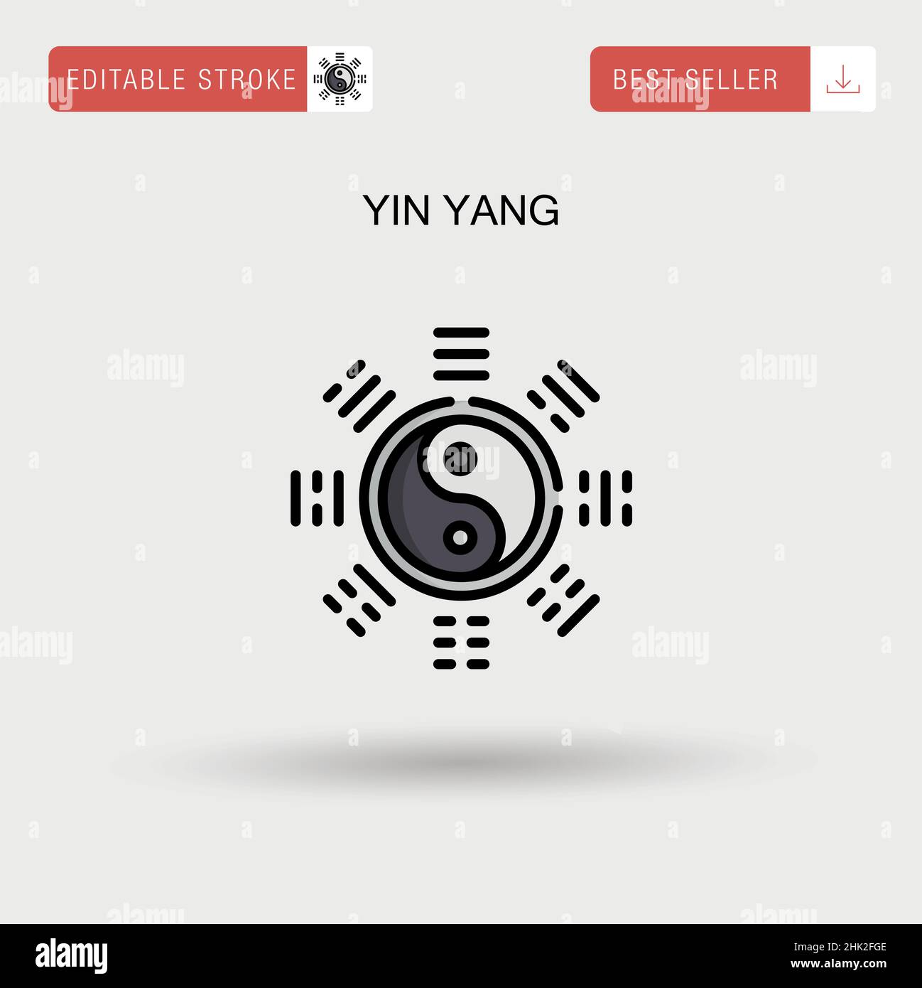 Yin yang Simple vector icon Stock Vector Image & Art - Alamy