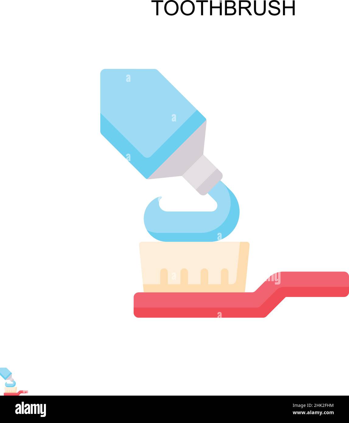 Toothbrush Simple vector icon. Illustration symbol design template for ...