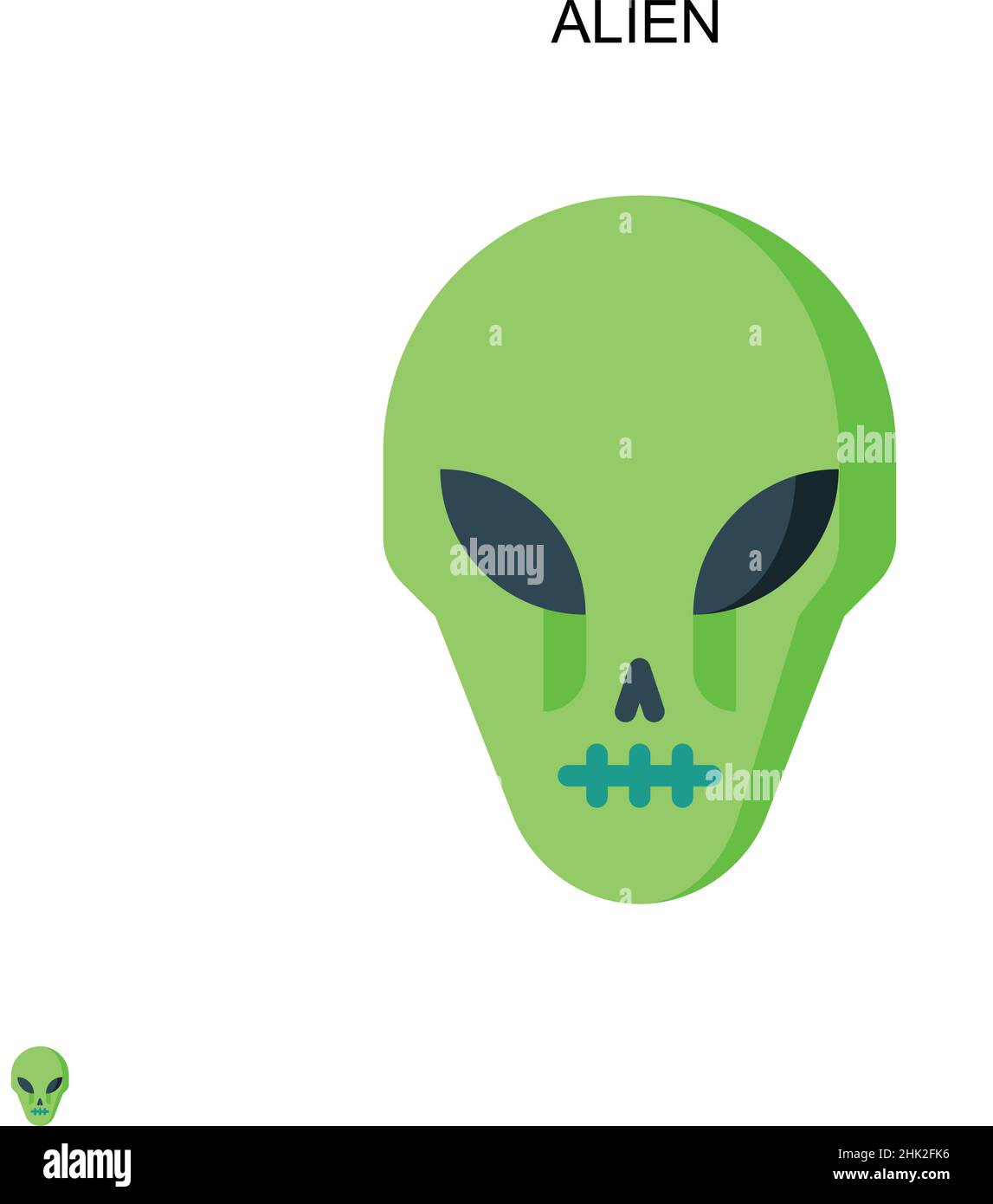Alien Simple vector icon. Illustration symbol design template for web ...