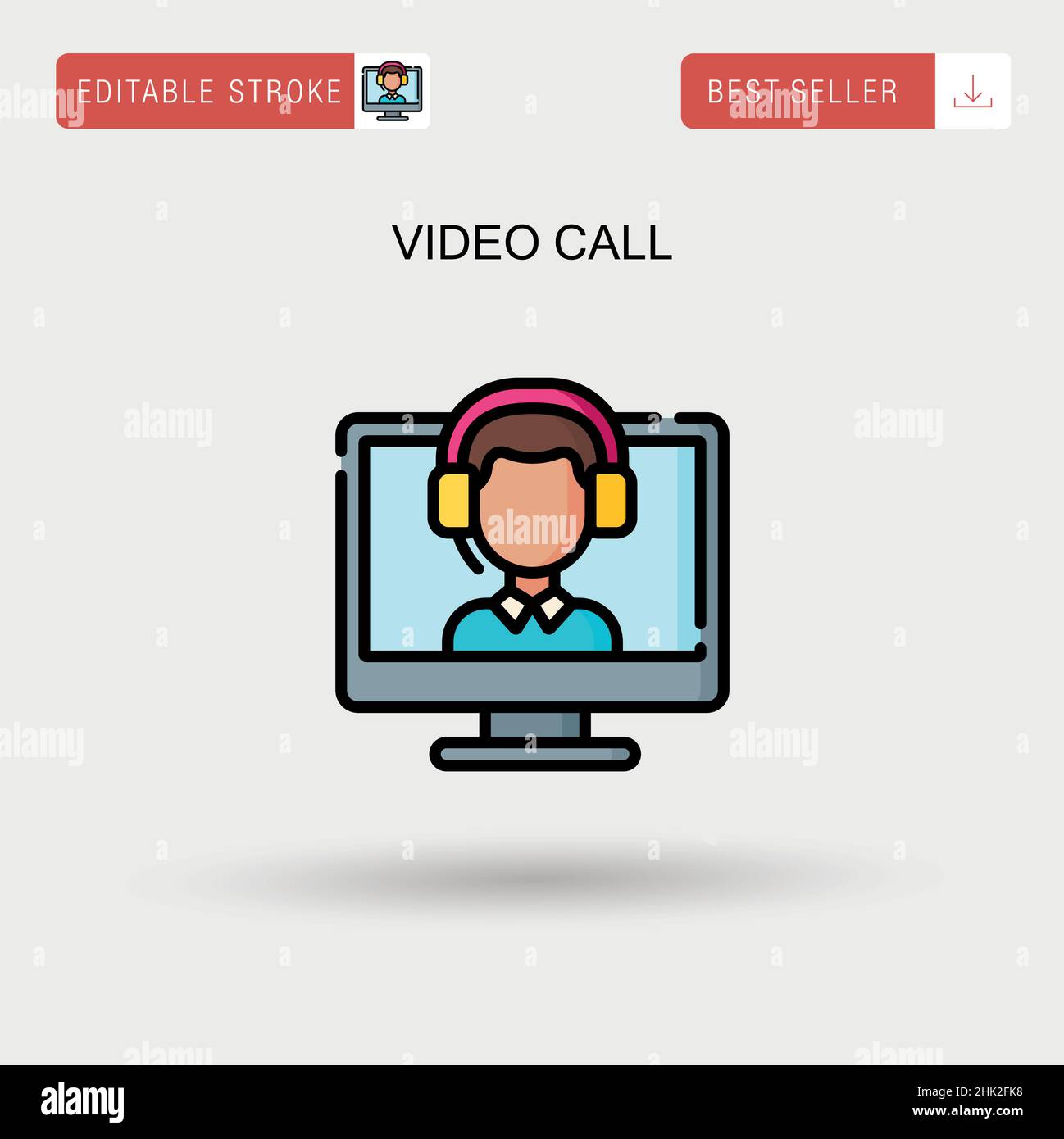 Online video call computer Stock Vector Images - Alamy
