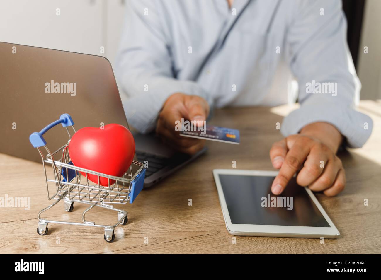 man shopping online payment, banking and online shopping Mobile banking ...