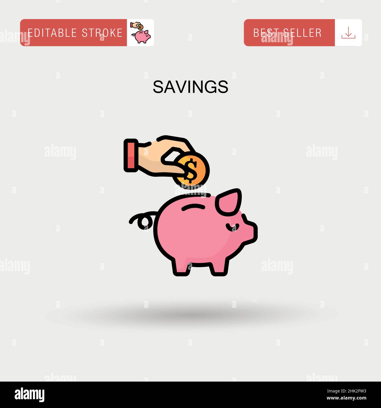 Savings Simple vector icon Stock Vector Image & Art - Alamy