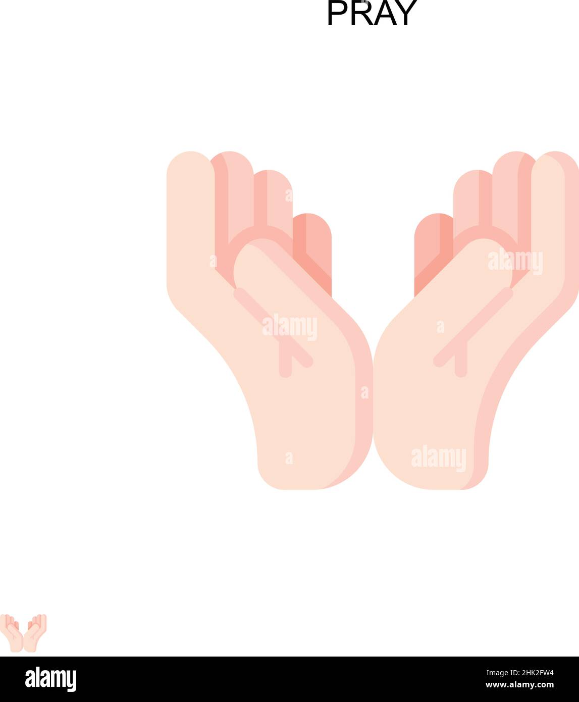 Pray Simple vector icon. Illustration symbol design template for web ...