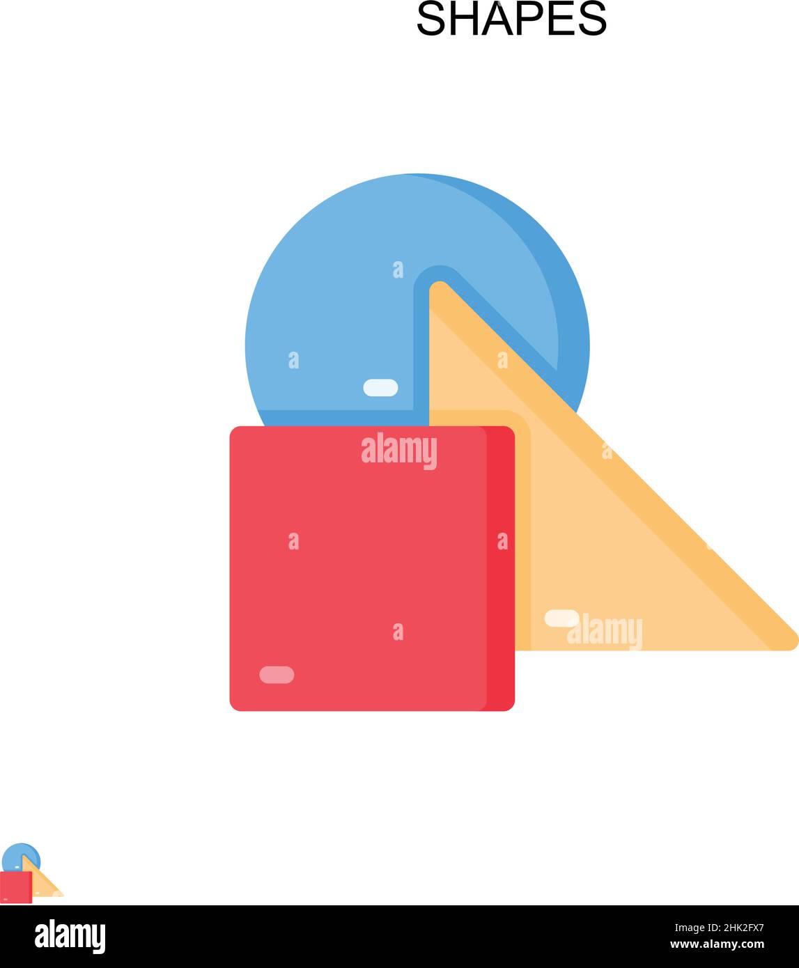 Shapes Simple vector icon. Illustration symbol design template for web ...