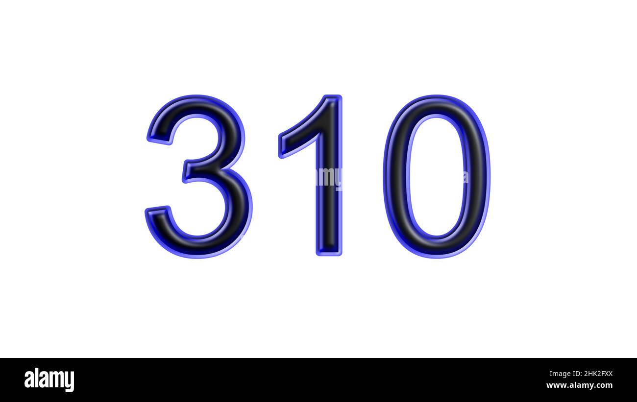 3d number 310 hi-res stock photography and images - Alamy