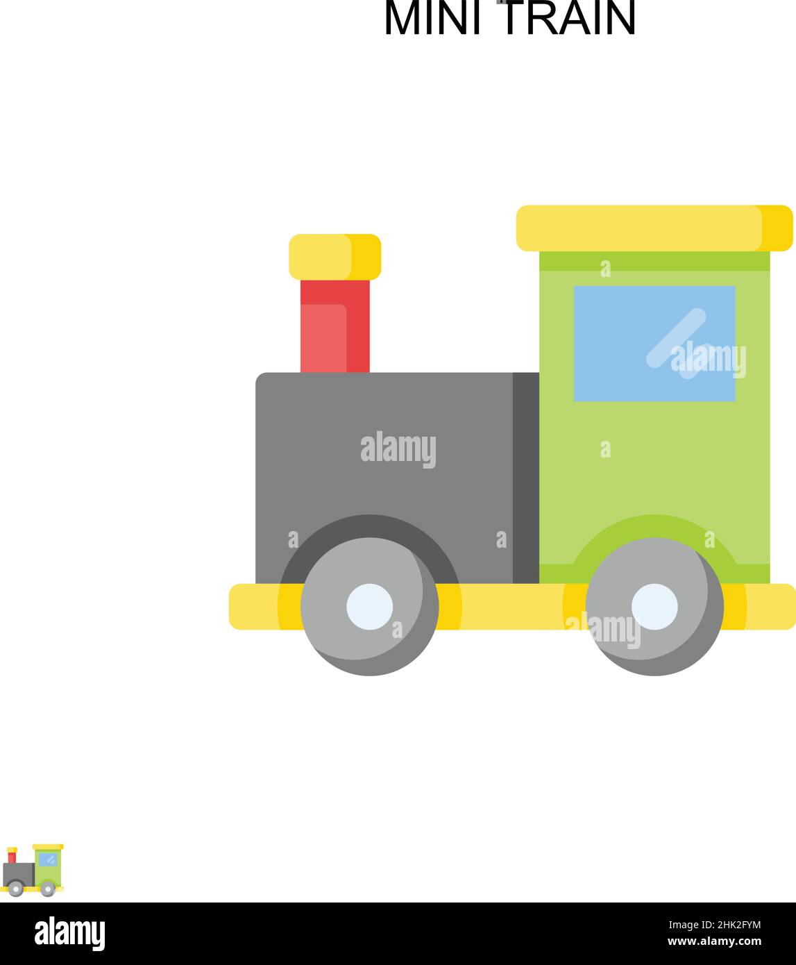 Mini train Simple vector icon. Illustration symbol design template for ...