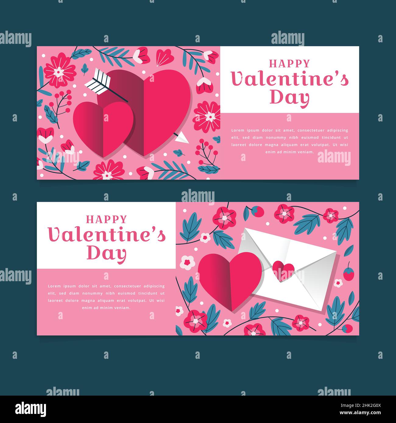 cute valentine day card template design vector illustration Stock ...