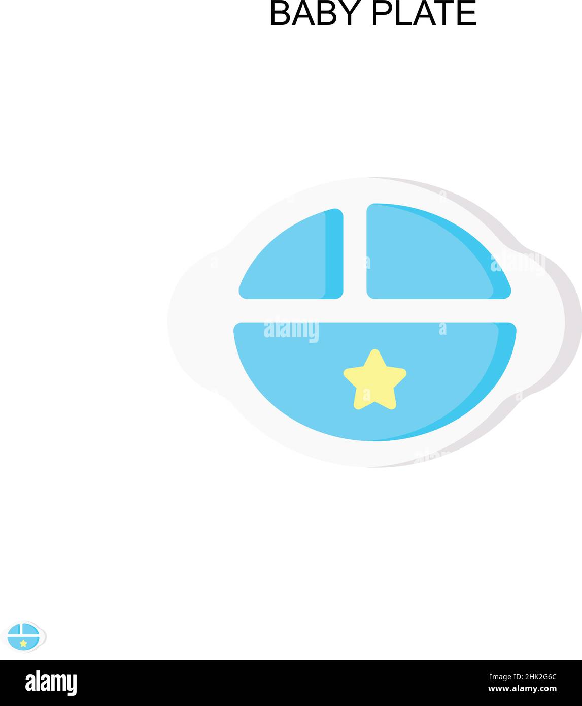 Baby plate Simple vector icon. Illustration symbol design template for ...