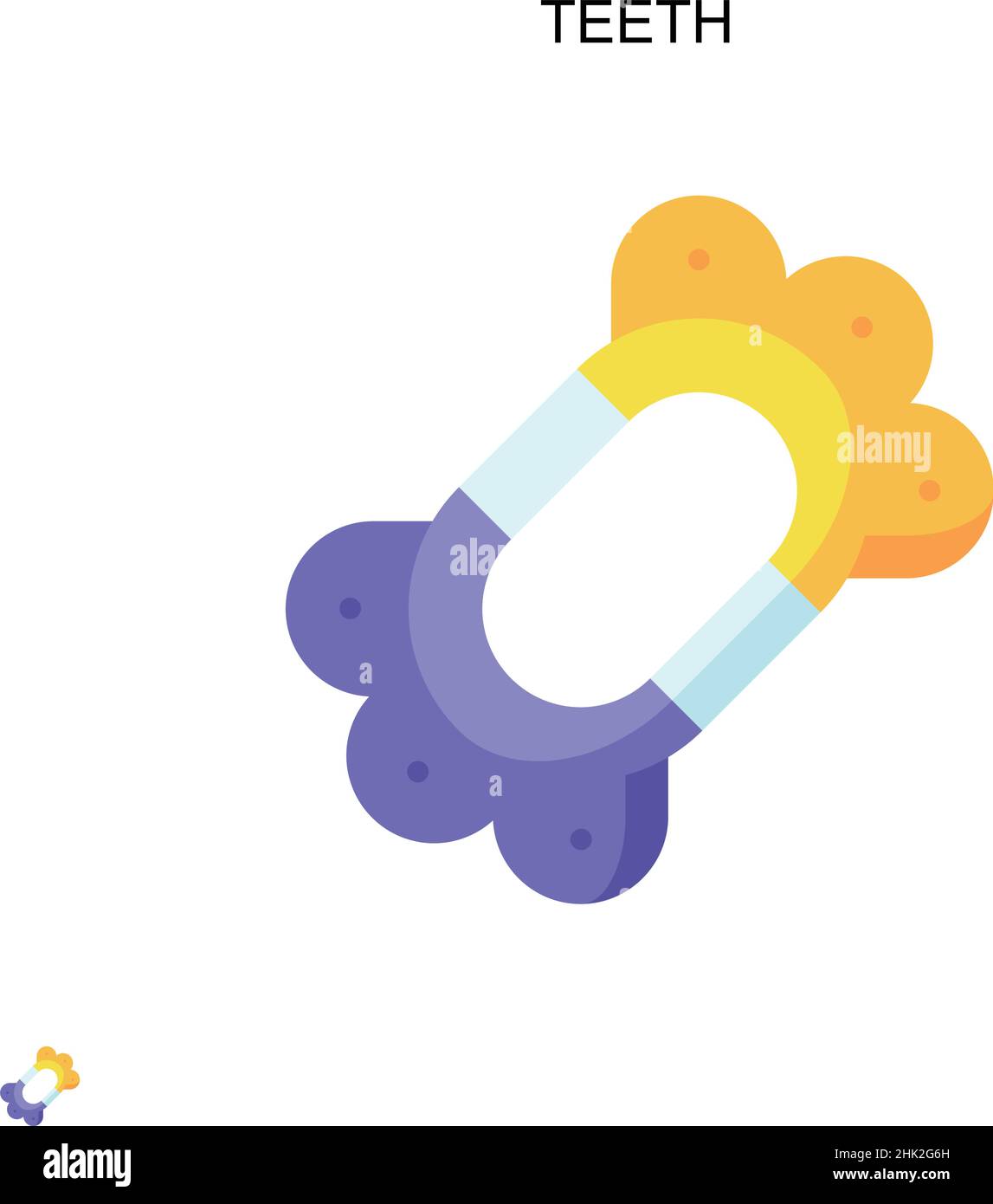 Teeth Simple vector icon. Illustration symbol design template for web ...