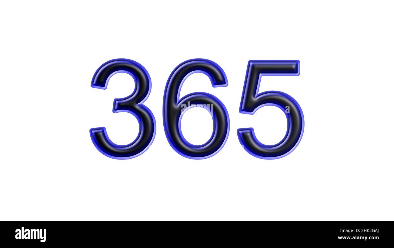 blue 365 number 3d effect white background Stock Photo - Alamy