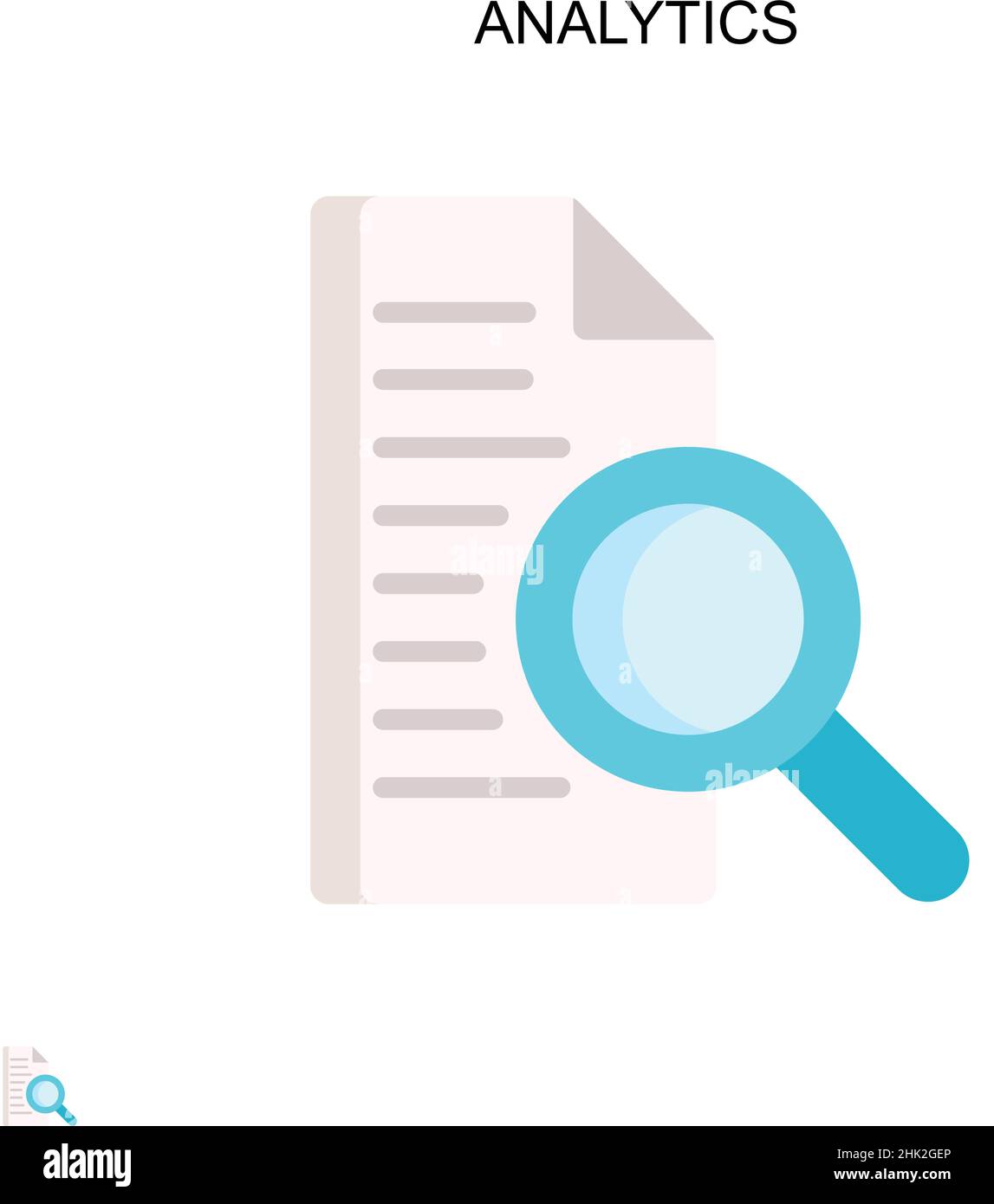 Analytics Simple vector icon. Illustration symbol design template for ...