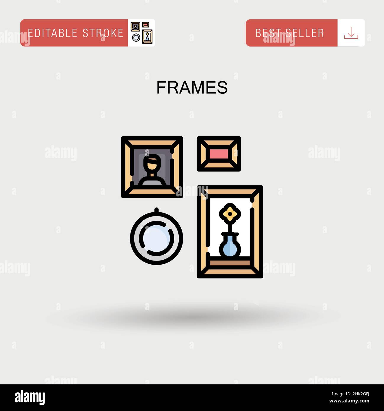 Picture frames vector hi-res stock photography and images - Alamy