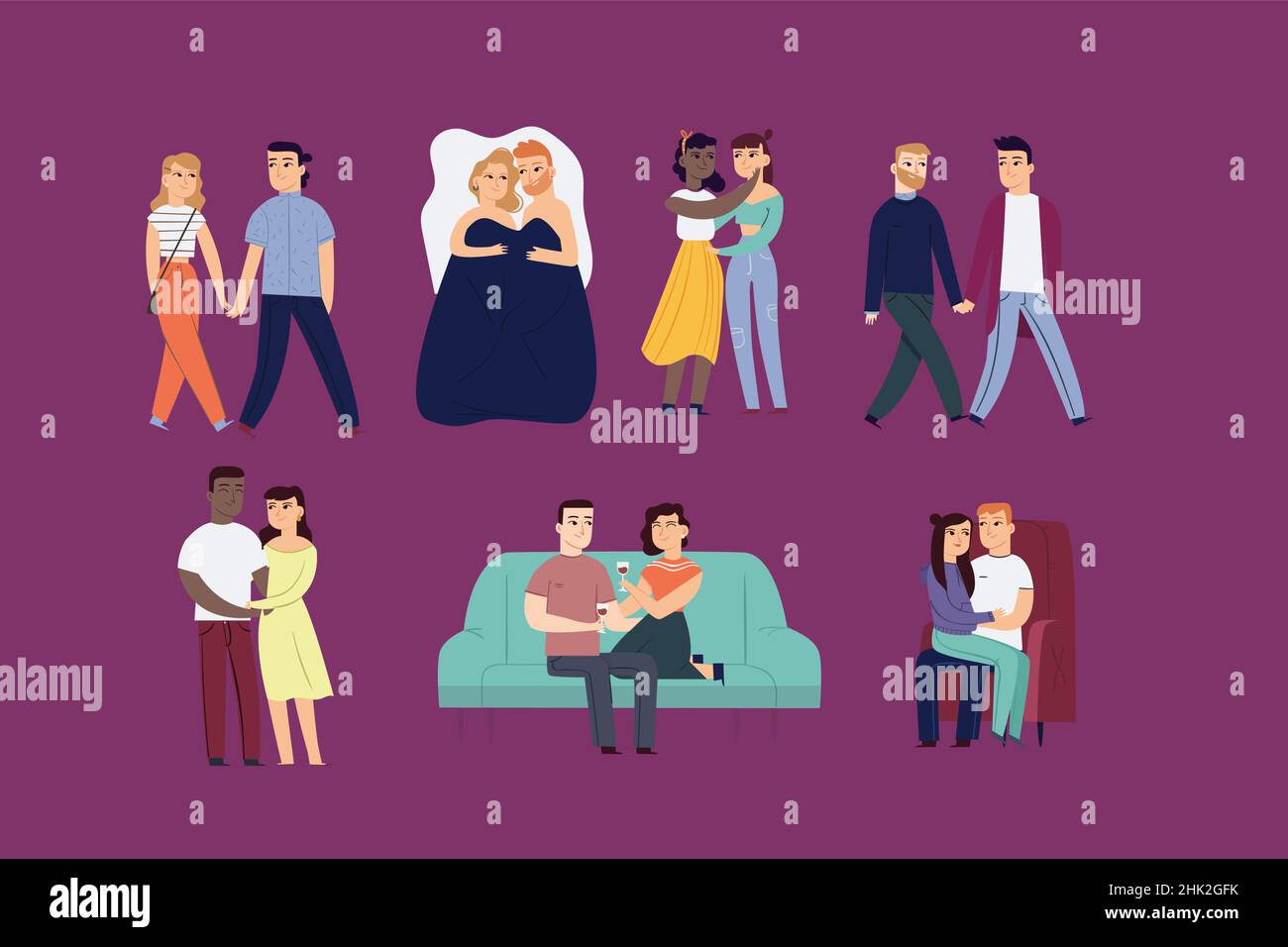 people love set design vector illustration Stock Vector Image & Art - Alamy