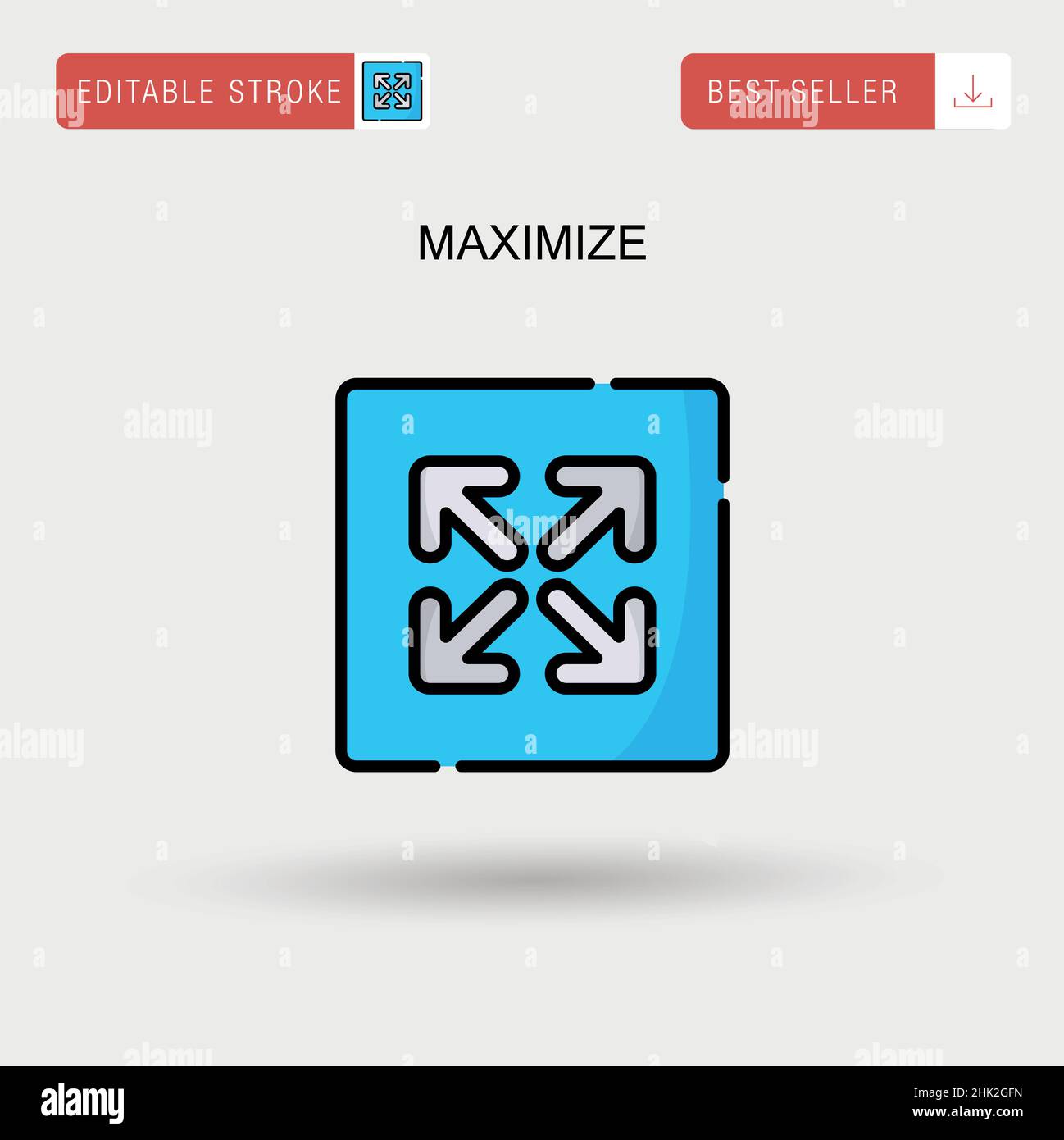 Maximize Simple vector icon Stock Vector Image & Art - Alamy