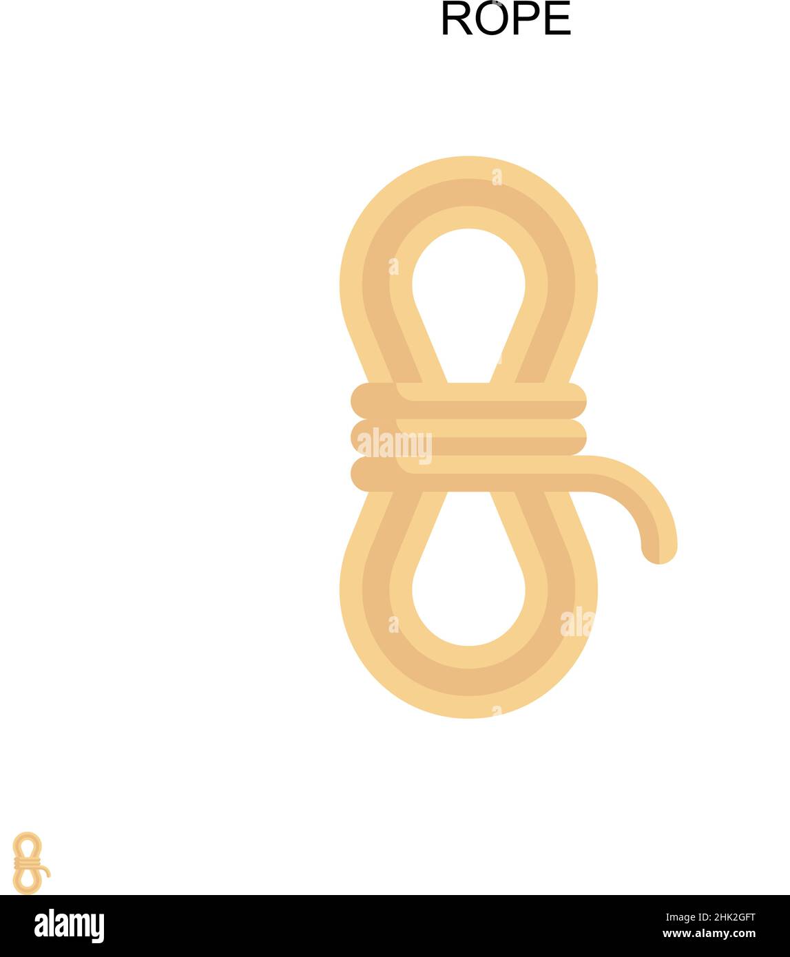 Rope Simple Vector Icon Illustration Symbol Design Template For Web Mobile Ui Element Stock