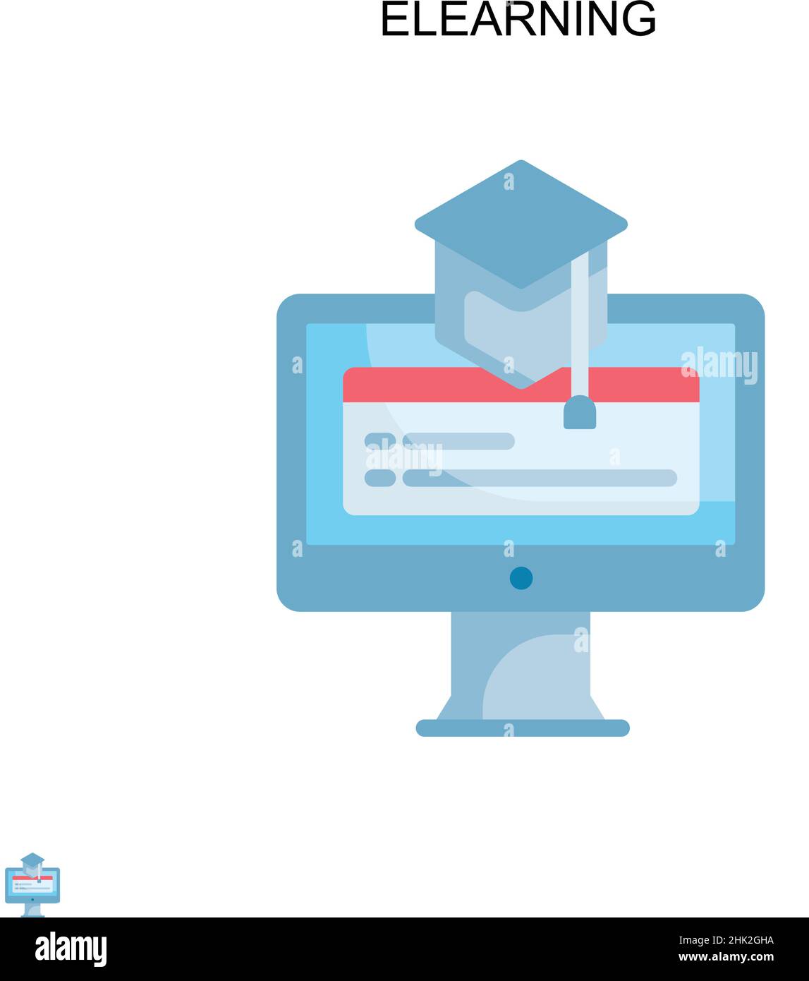 Elearning Simple vector icon. Illustration symbol design template for ...