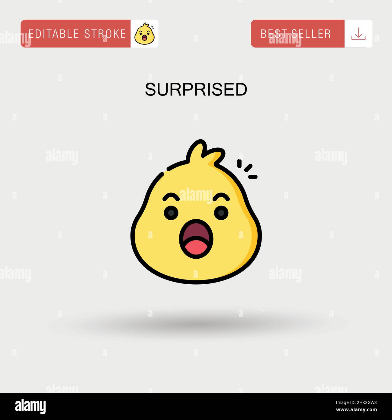 Surprised Simple vector icon Stock Vector Image & Art - Alamy