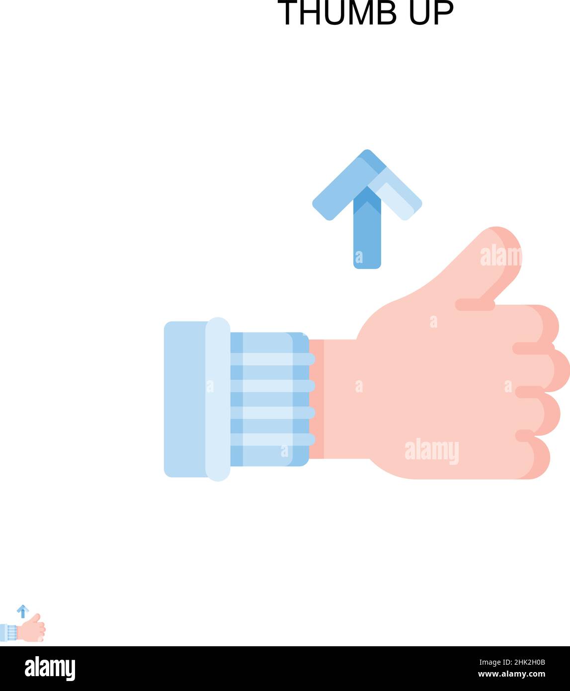 Thumb up Simple vector icon. Illustration symbol design template for ...