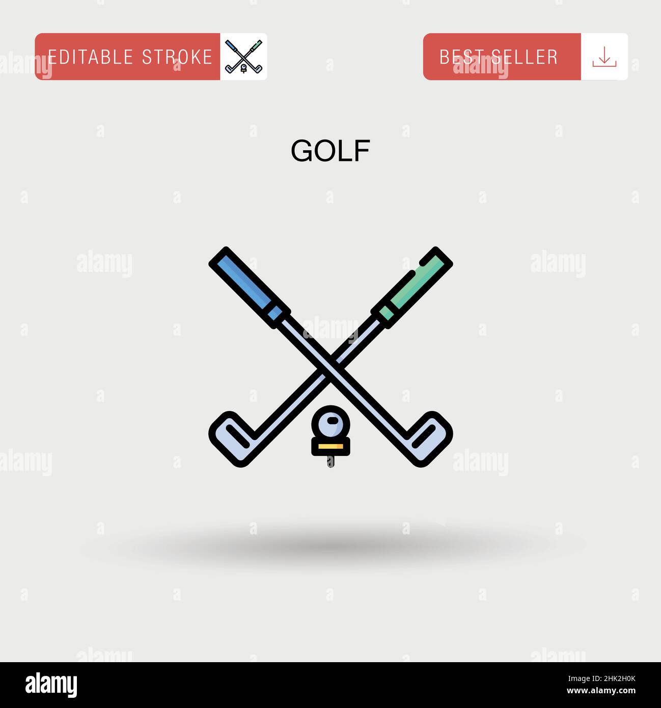 Golf Simple vector icon Stock Vector Image & Art - Alamy
