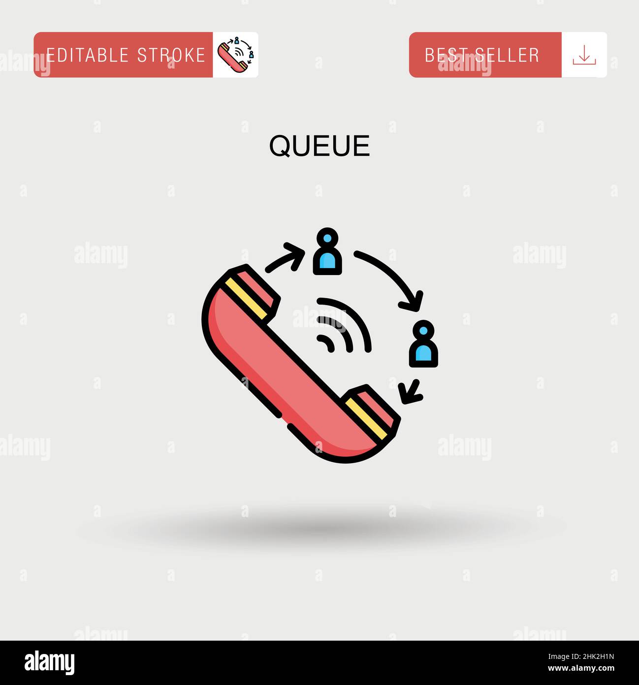 Queue Simple vector icon Stock Vector Image & Art - Alamy