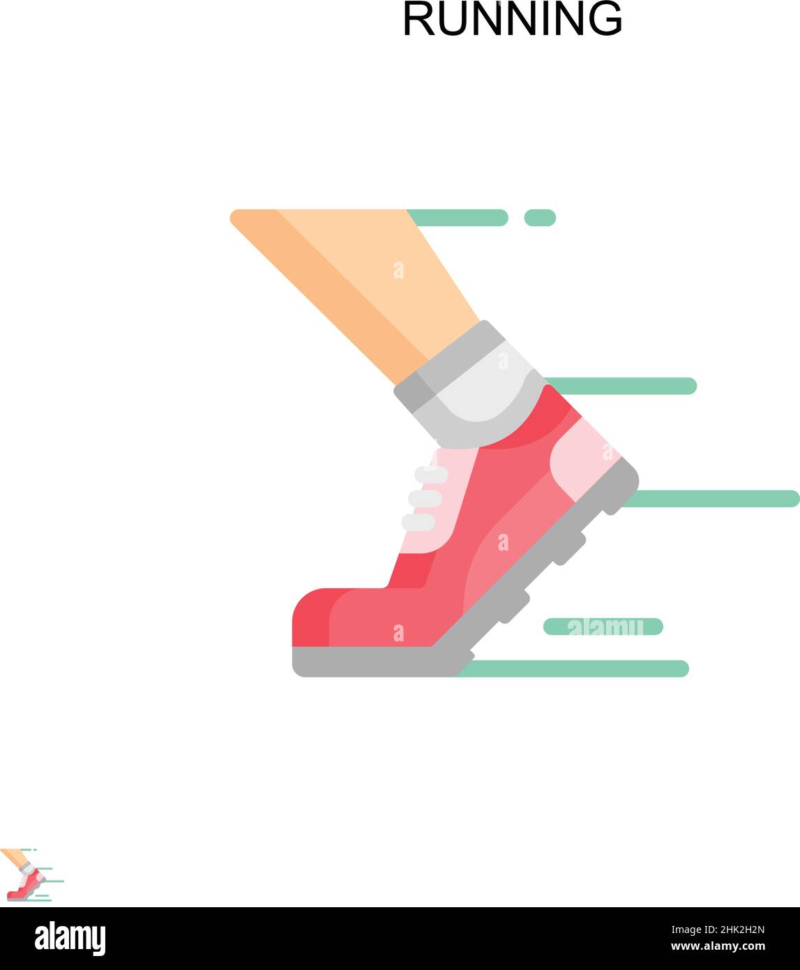 Running Simple vector icon. Illustration symbol design template for web ...