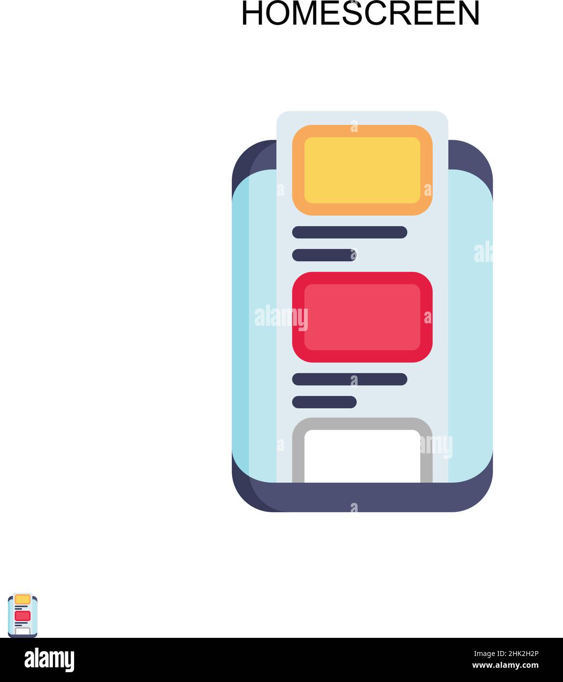 Homescreen Simple vector icon. Illustration symbol design template for ...