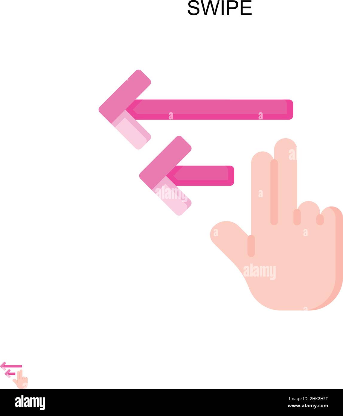 Swipe Simple vector icon. Illustration symbol design template for web mobile UI element Stock ...