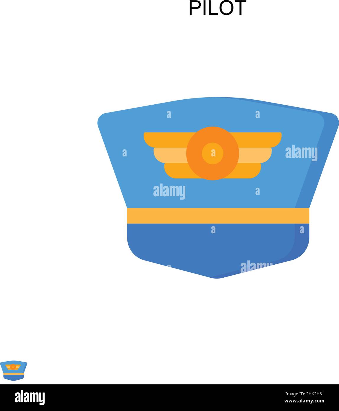 Pilot Simple vector icon. Illustration symbol design template for web ...