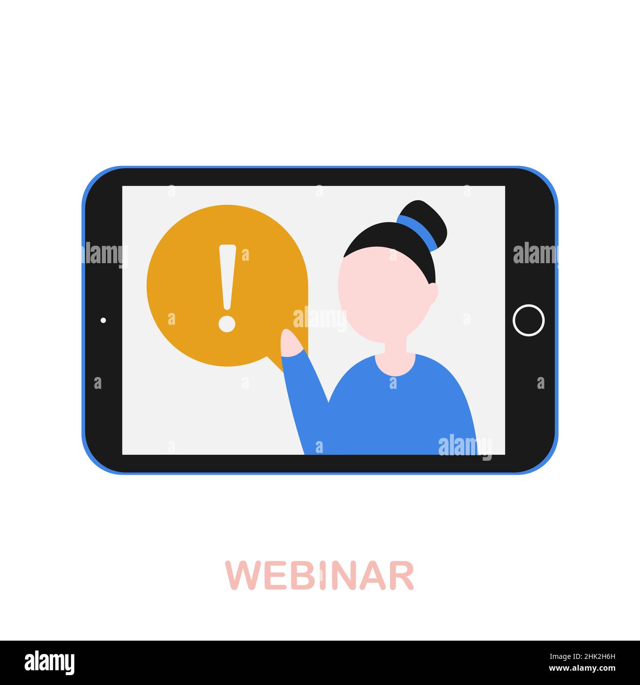 Webinar flat icon. Colored element sign from online education ...