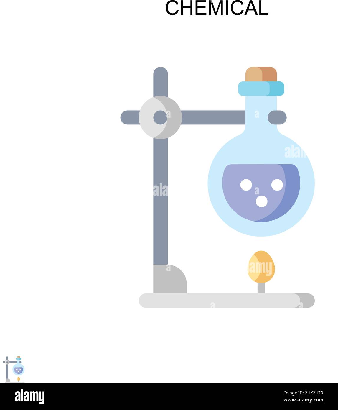 Chemical Simple vector icon. Illustration symbol design template for ...