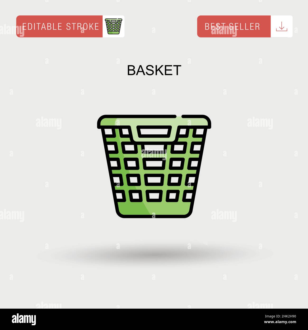 Basket Simple vector icon Stock Vector Image & Art - Alamy