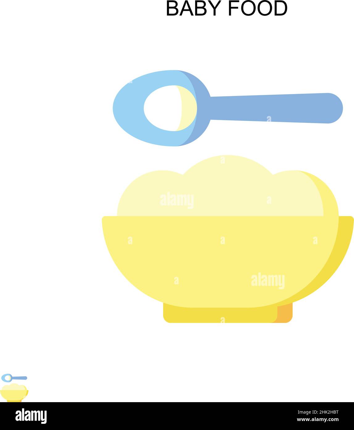 Baby food Simple vector icon. Illustration symbol design template for ...