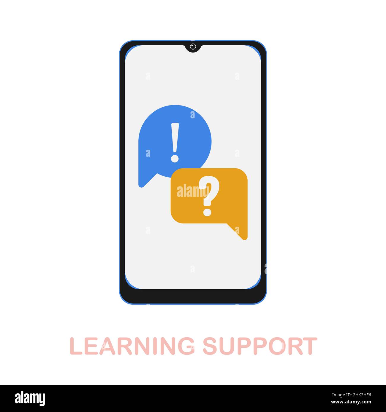 Learning Support flat icon. Colored element sign from online education ...