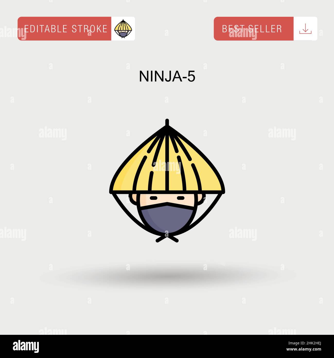 Illustration red ninja sword Stock Vector Images - Alamy