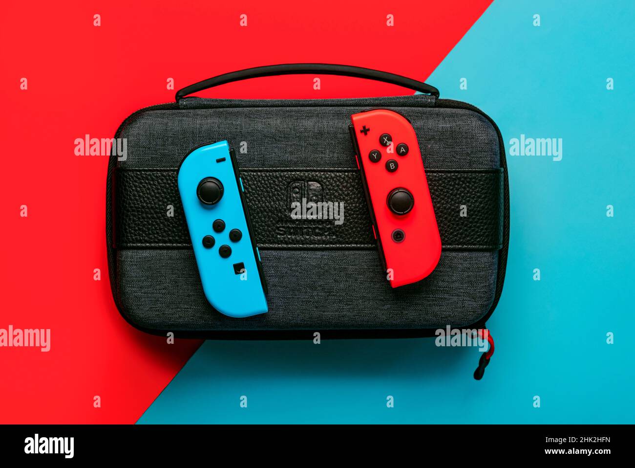 Nintendo Switch video game console with Nintendo two Joy-Cons and ...