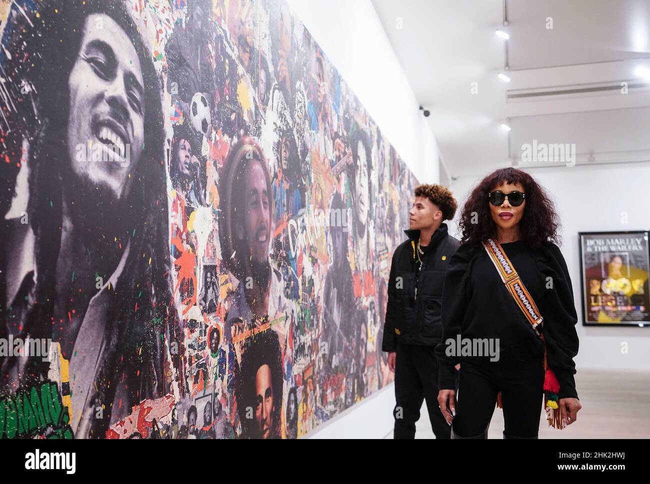 Bob and Rita Marley's daughter Cedella Marley and her son Saiyan Marley ...