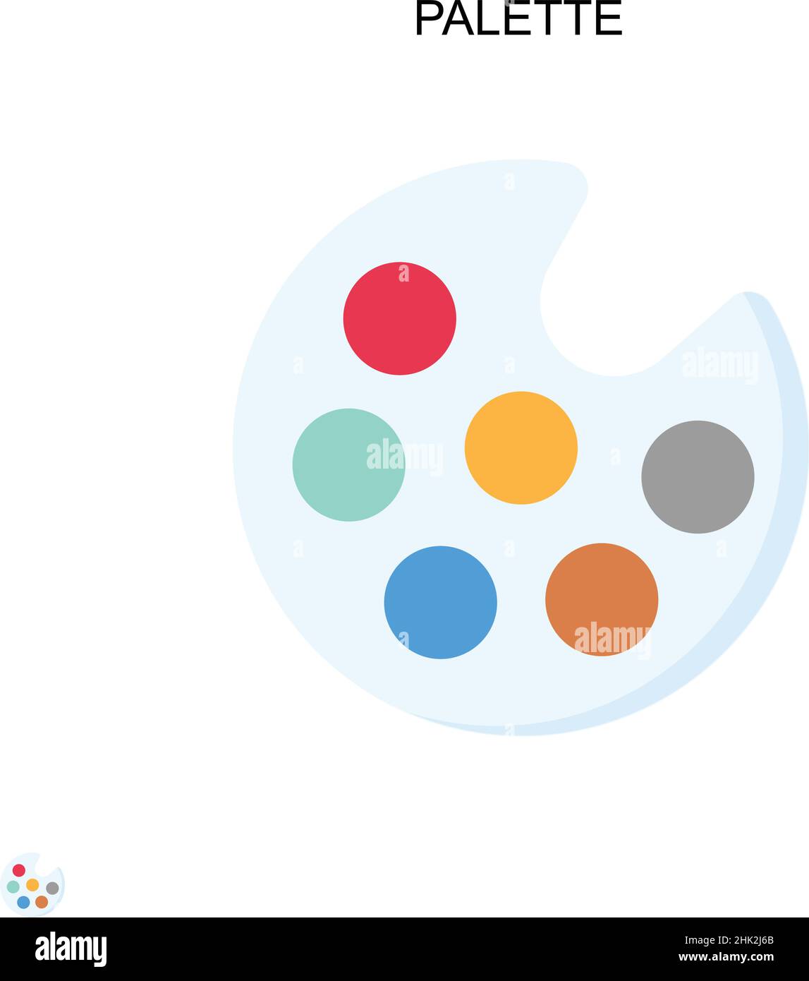 Palette Simple vector icon. Illustration symbol design template for web ...