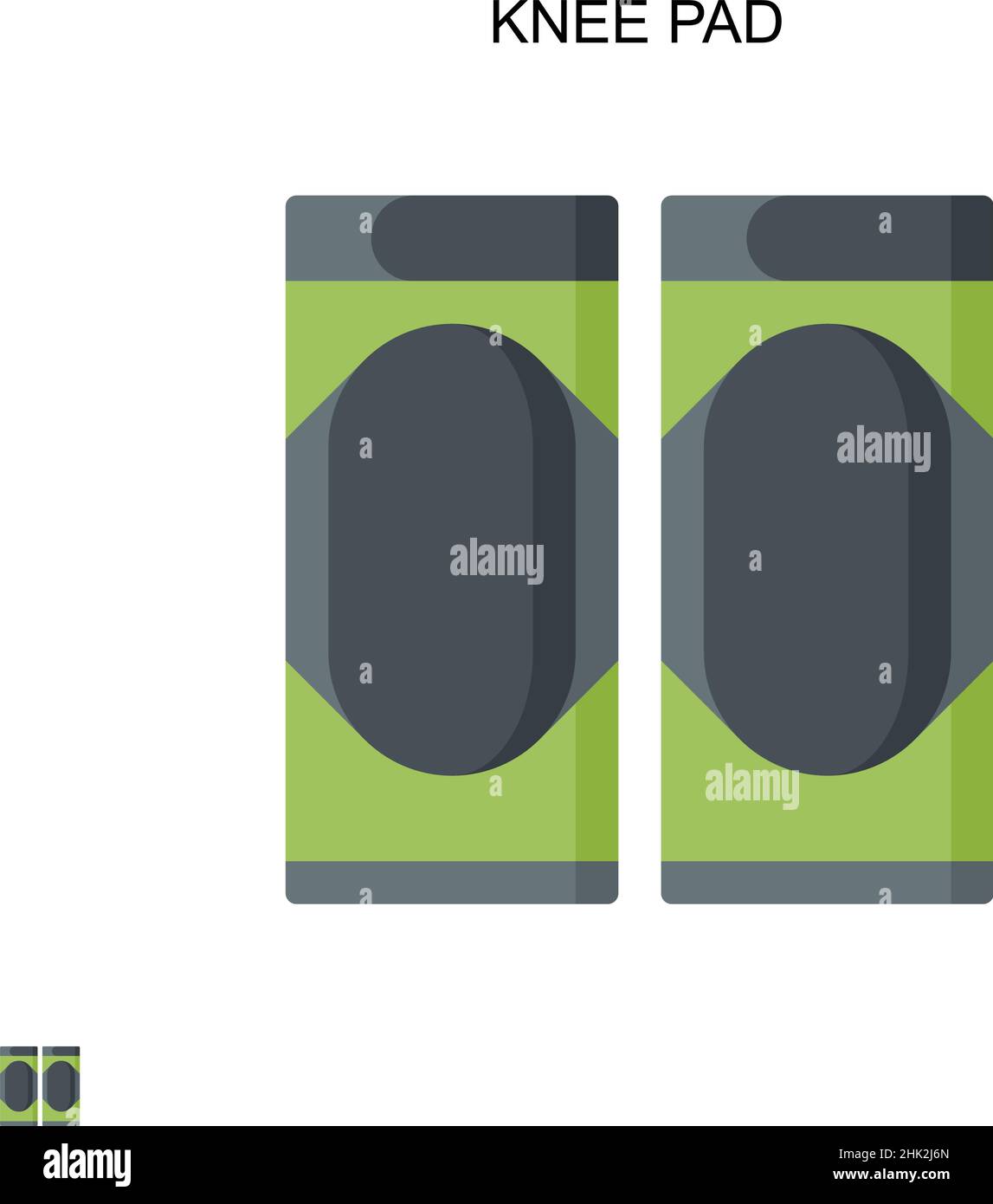 Knee pad Simple vector icon. Illustration symbol design template for ...