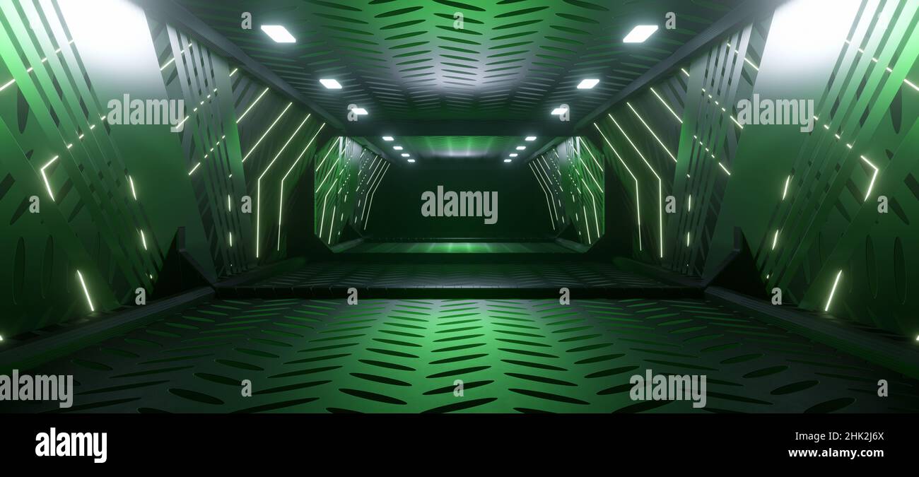 Alien Scene Concept Art Alien Hangar Tunnel Futuristic Hallway ...
