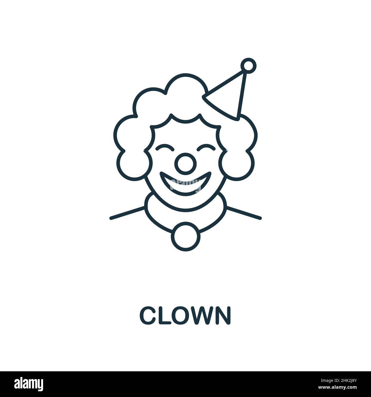 Clown icon. Line element from party icon collection. Linear Clown icon ...