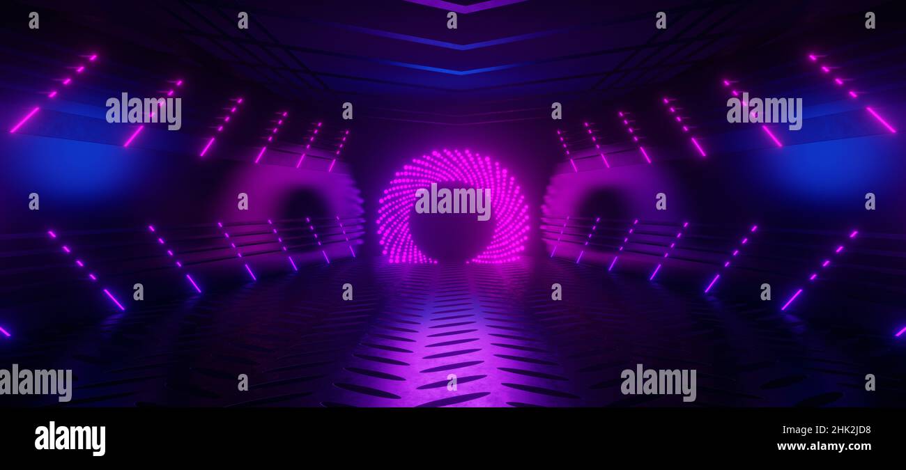 Abstract background, glowing panels in ultraviolet light, futuristic ...