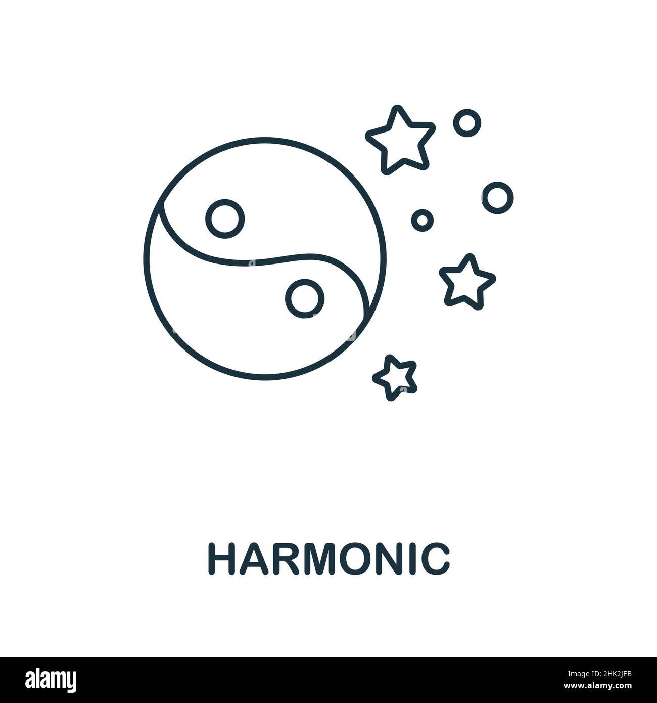 Harmonic icon. Line element from party icon collection. Linear Harmonic ...