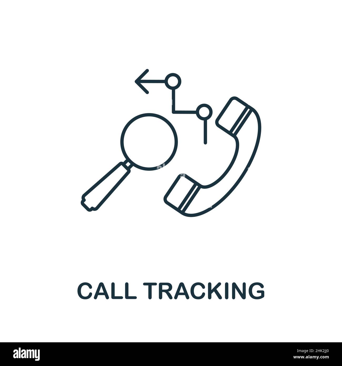 Call Tracking icon. Line element from production management collection ...