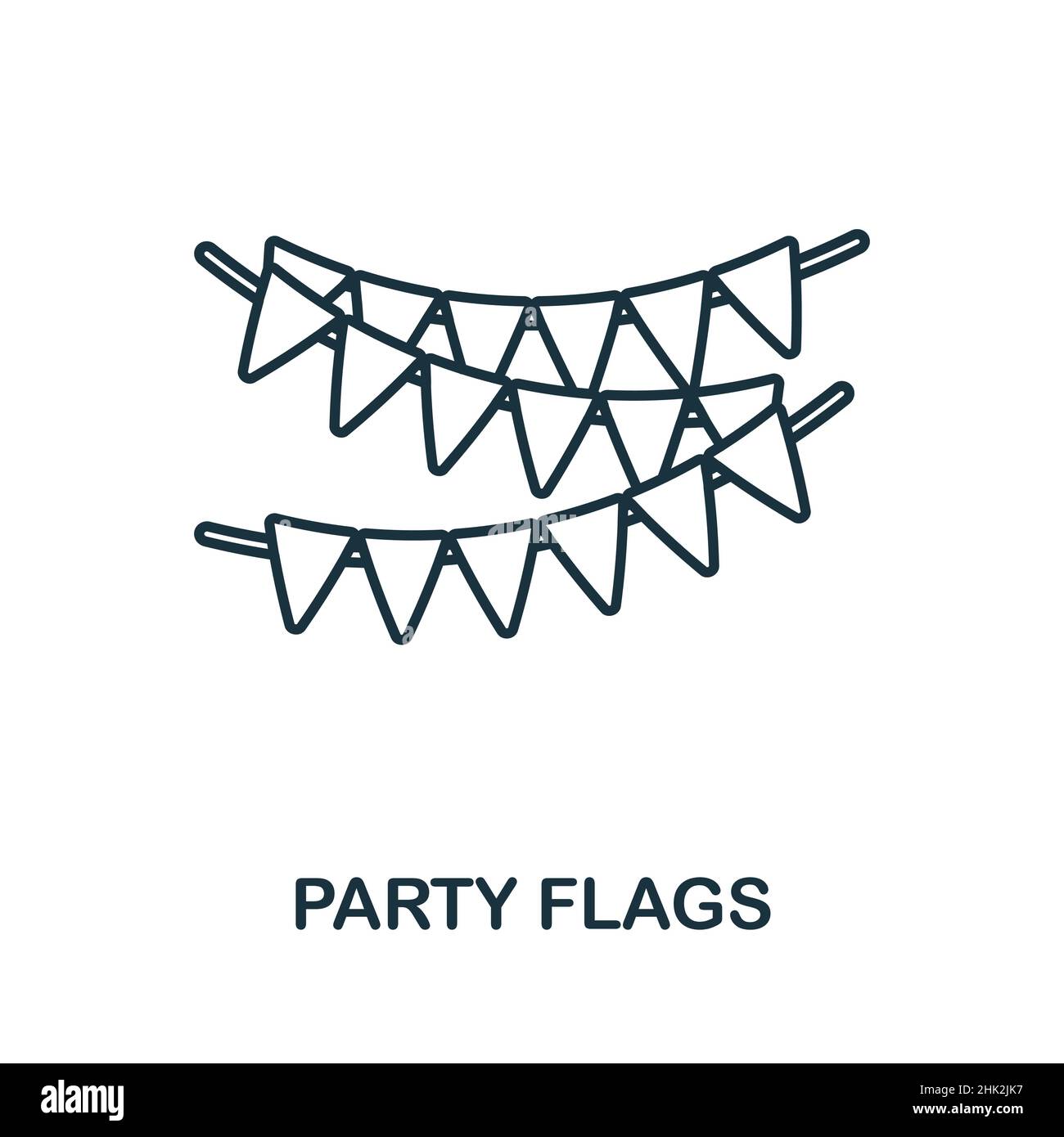 Party Flags icon. Line element from party icon collection. Linear Party ...