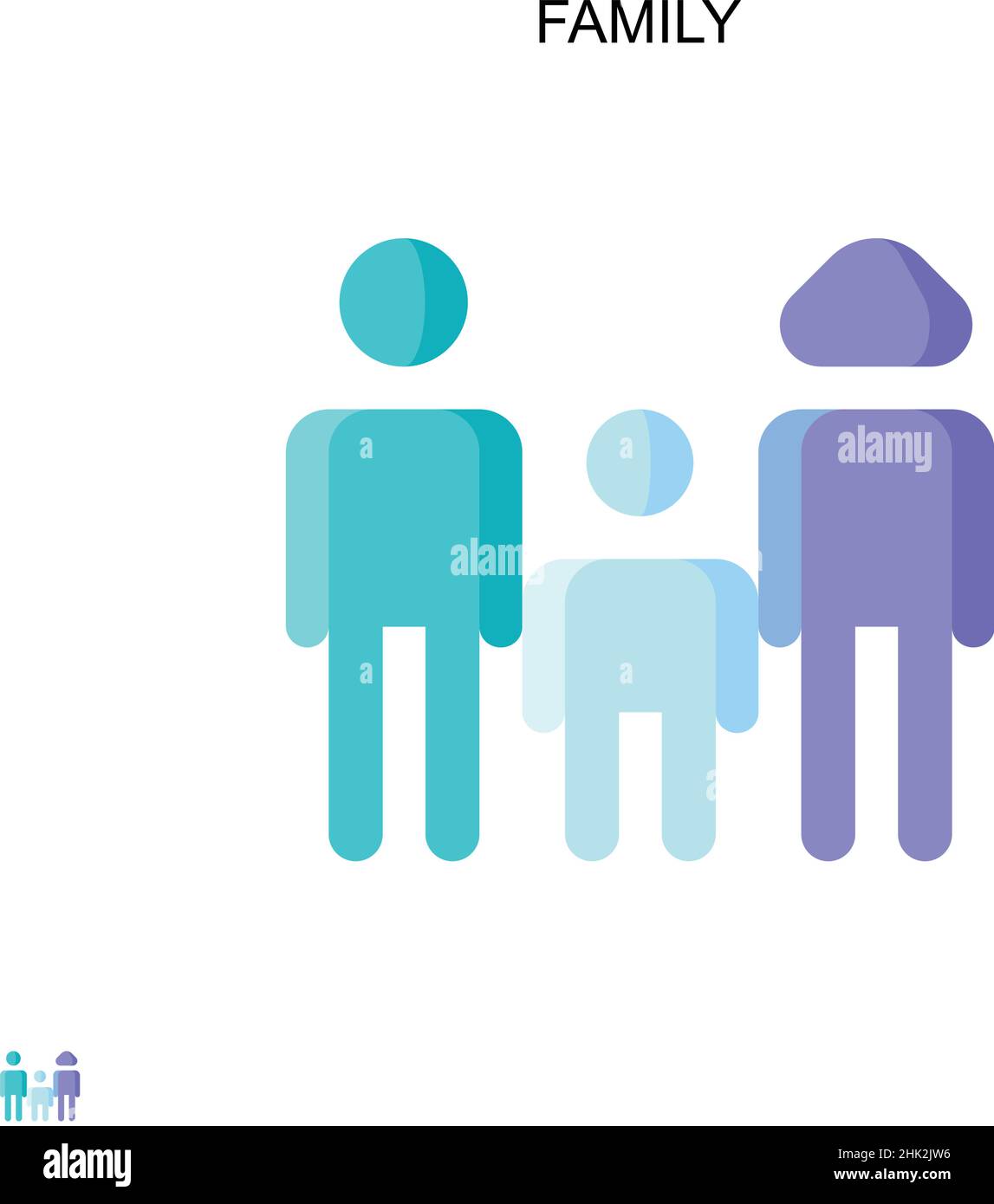 Family Simple vector icon. Illustration symbol design template for web ...