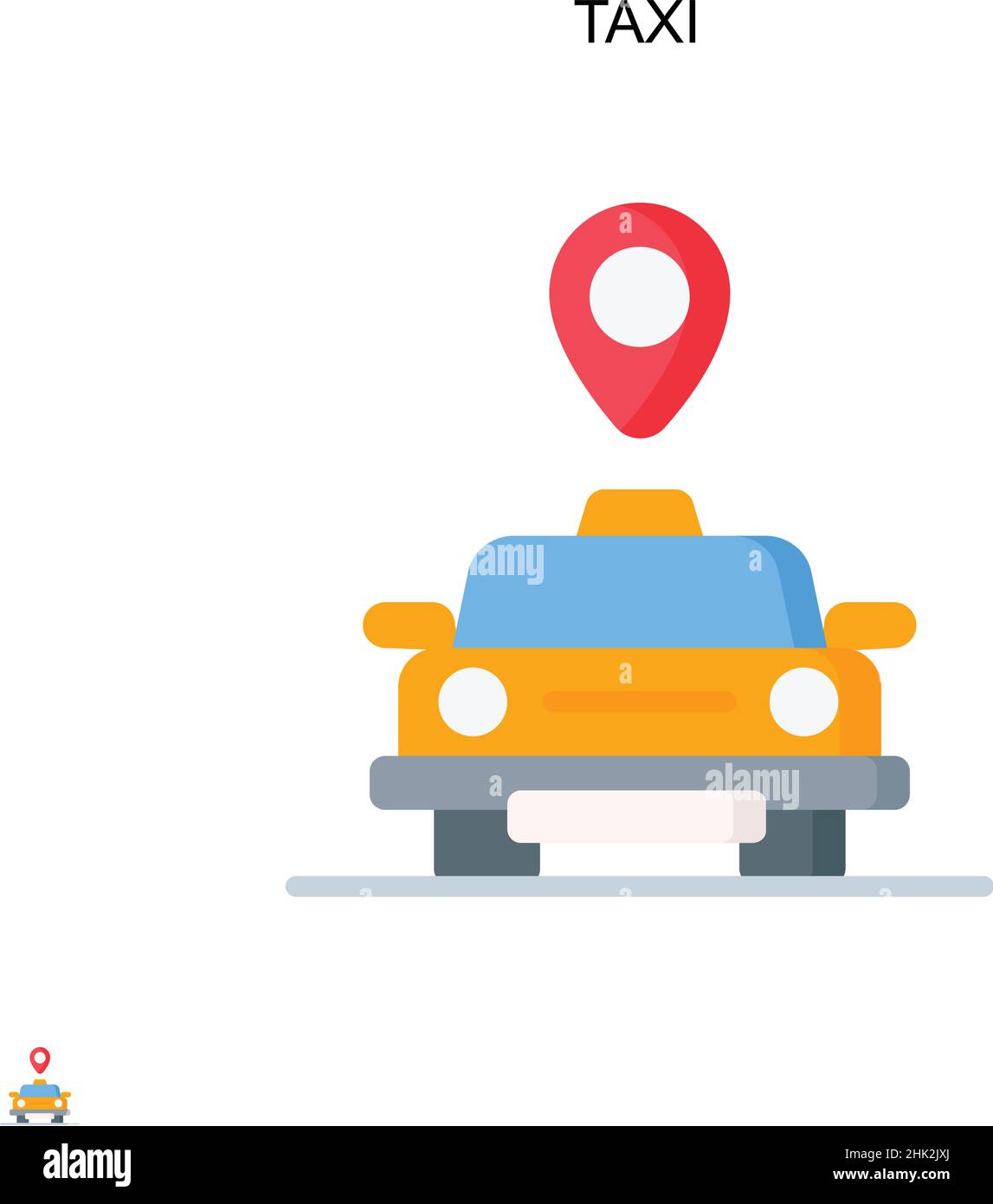 Taxi Simple vector icon. Illustration symbol design template for web ...